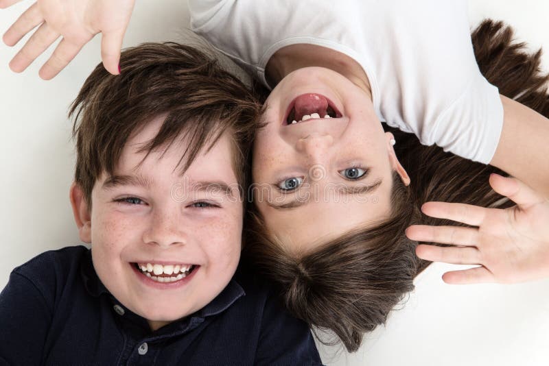 Pulling cheeky faces stock image. Image of portrait, happy - 64094793