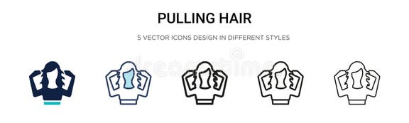 Pulling Hair Icon in Filled, Thin Line, Outline and Stroke Style ...