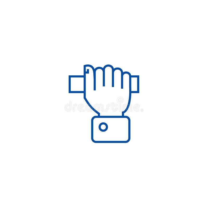 Pulling Hand Line Icon Concept. Pulling Hand Flat Vector Symbol, Sign ...