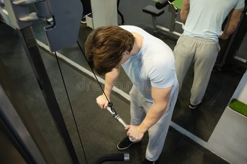 127 Upper Body Cable Workout Stock Photos - Free & Royalty-Free Stock ...