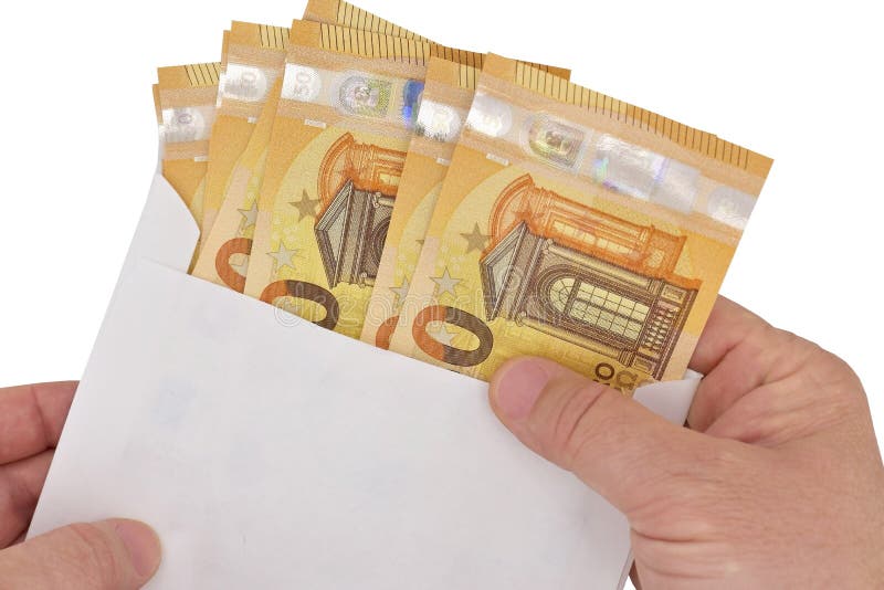 Pulling Money Out of a Envelope Stock Image - Image of wealth, hand ...