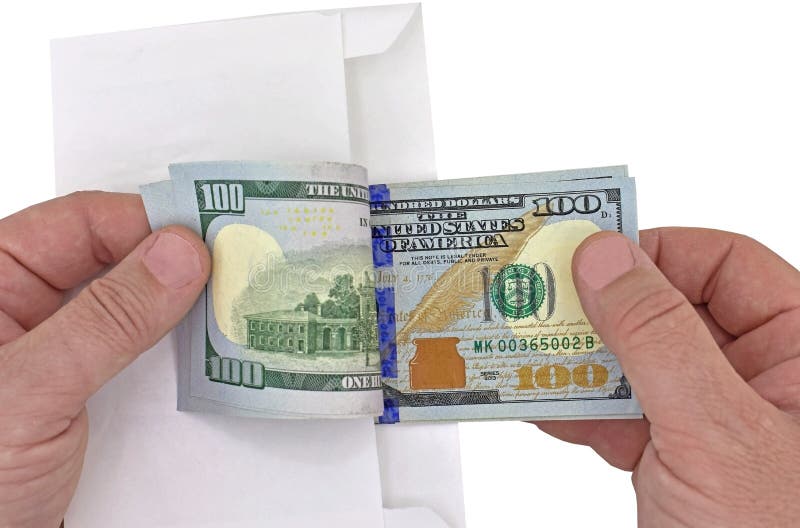 Pulling Money Out of a Envelope Stock Image - Image of wealth, hand ...