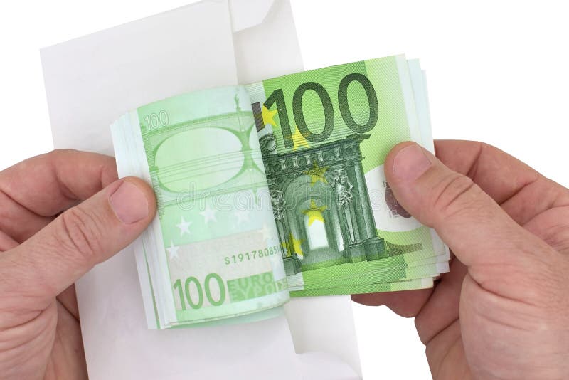 Pulling Money Out of a Envelope Stock Image - Image of wealth, hand ...