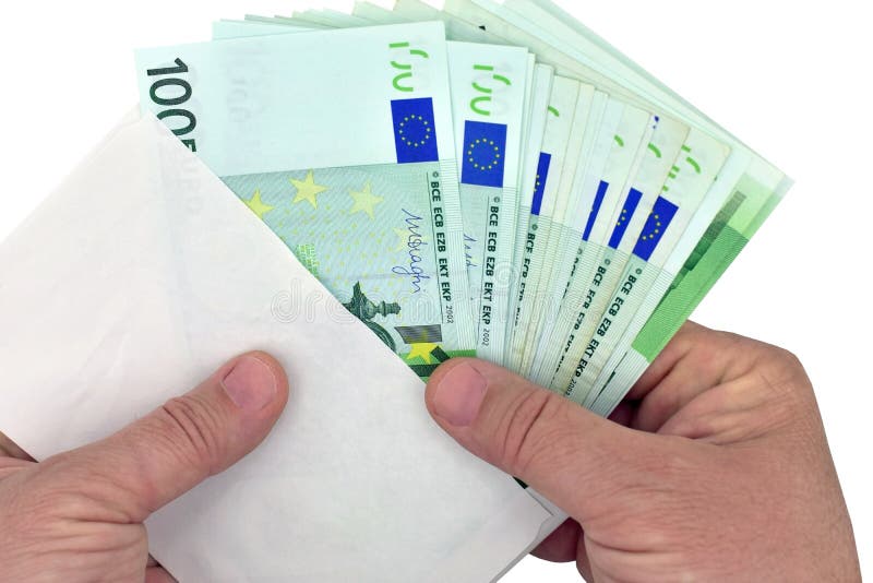 Pulling Money Out of a Envelope Stock Image - Image of wealth, hand ...