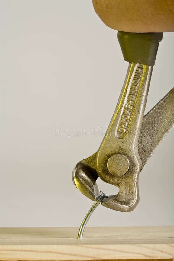 Pulling Out Nail with Pincers Stock Image - Image of nail, workshop ...