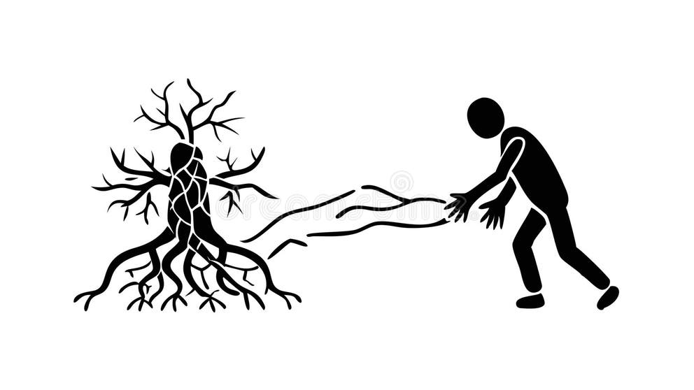 Pulling Out Roots: Overcoming Deep-Seated Problems, Vector Design ...