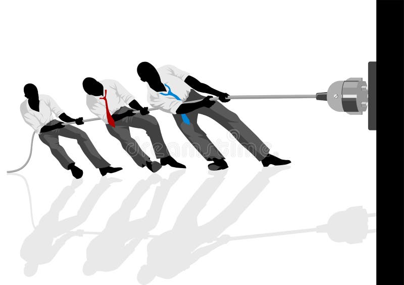 Pulling the Plug stock vector. Illustration of figure - 20428705