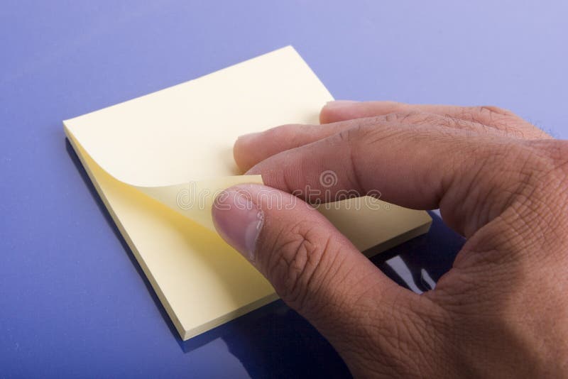 About To Write on Post it Note Stock Image - Image of fingers, sticky ...