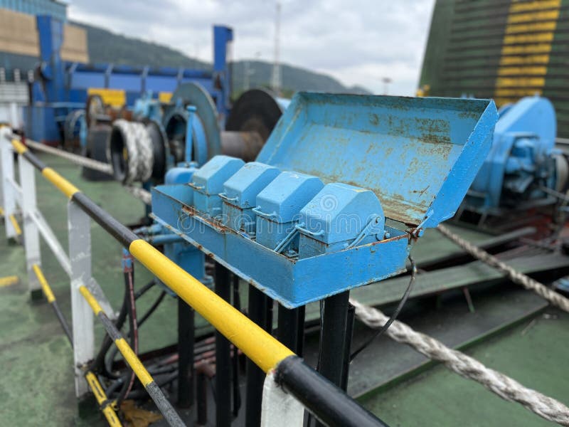 Pulling Ship Ropes To Anchor the Ship so that it is Not Carried Away by ...