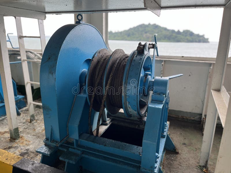 Pulling Ship Ropes To Anchor the Ship so that it is Not Carried Away by ...