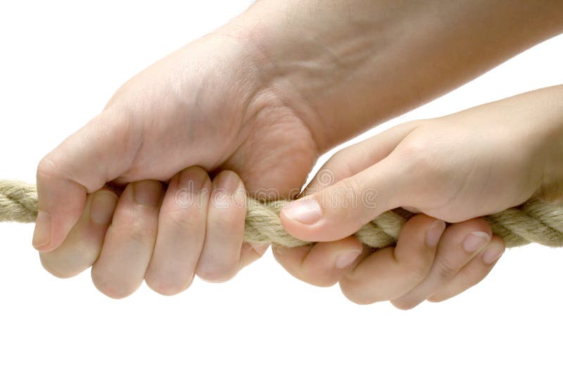 Hand Pulling Rope stock image. Image of endurance, achievement - 2118901