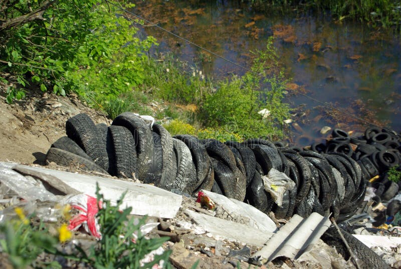 Pulling up tires stock photo. Image of pollute, line, rubber - 5260052
