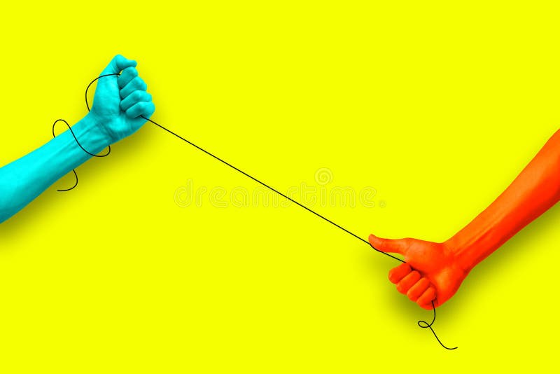Pulling a wire stock photo. Image of groovy, colorful - 93909052