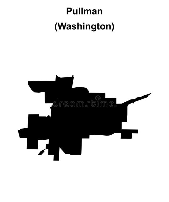 Pullman outline map stock vector. Illustration of empty - 357623087