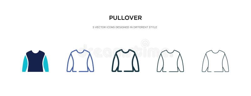Pullover Icon in Different Style Vector Illustration. Two Colored and ...