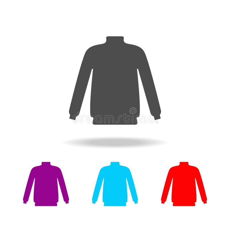 Pullover Icon. Elements of Clothes in Multi Colored Icons for Mobile ...