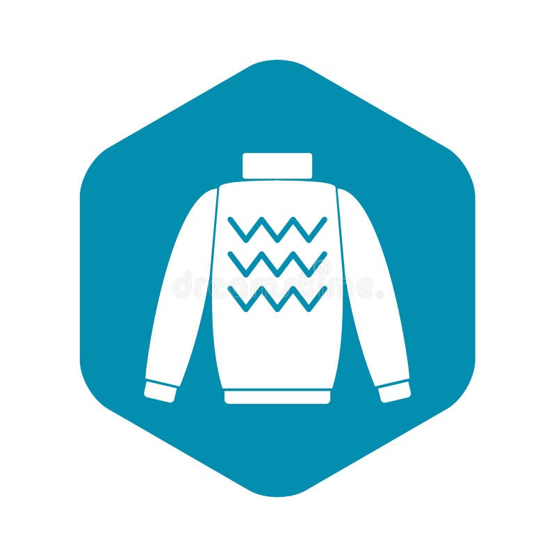 Pullover Icon, Simple Style Stock Vector - Illustration of collar, icon ...