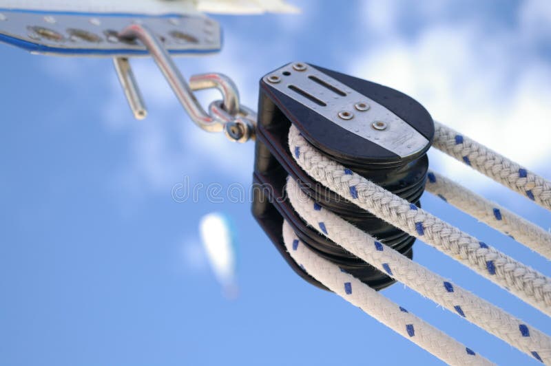 Pully & Rope 4 stock photo. Image of rope, winch, sailboat - 4335692