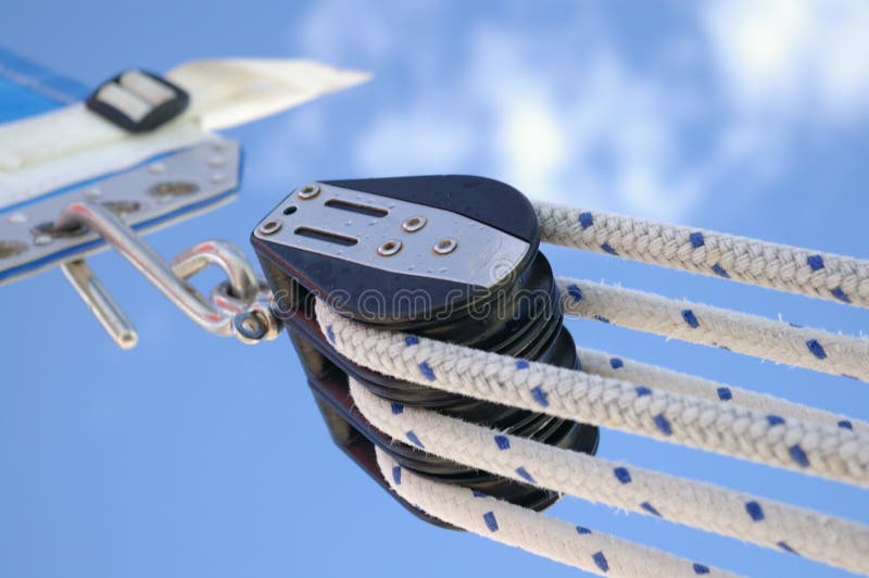 Pully & Rope 2 stock photo. Image of winch, tackle - 4335668