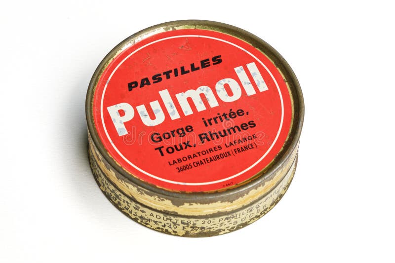 An Old Metal Can of Pulmoll Pastilles Editorial Stock Photo - Image of ...