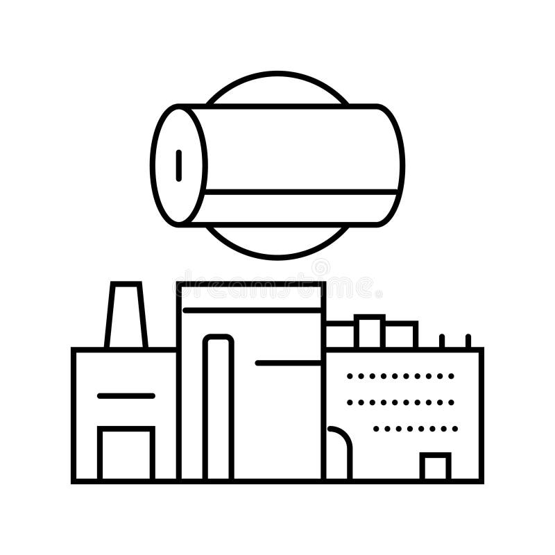 Pulp Mill Paper Line Icon Vector Illustration Stock Illustration ... Pulp Mill Paper Line Icon Vector Illustration Stock Illustration ...