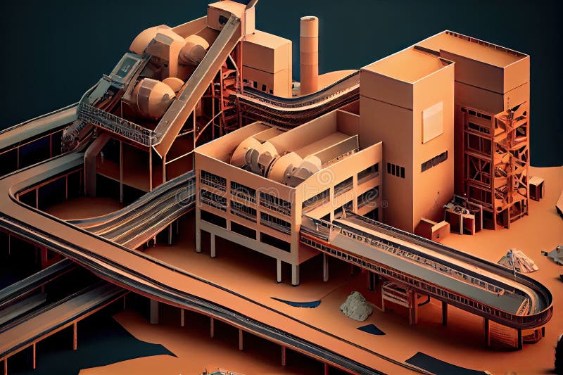 Pulp and Paper Factory, with Multiple Conveyor Belts Transporting Raw ... Pulp and Paper Factory, with Multiple Conveyor Belts Transporting Raw ...