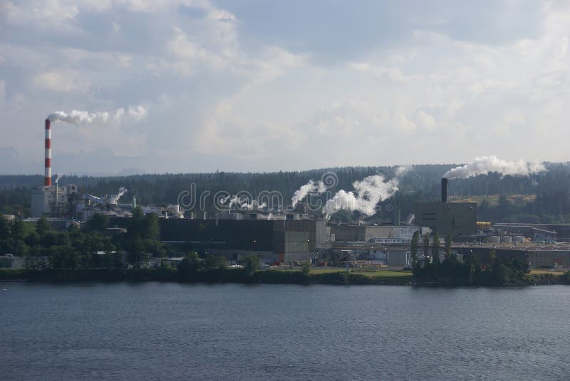Pulp and Paper Mill Along Inside Passage Stock Image - Image of paper ...