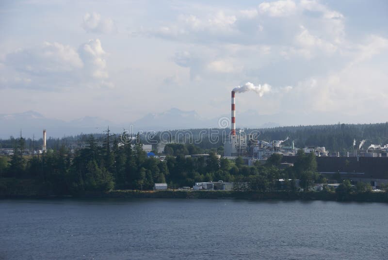Pulp and Paper Mill Along Inside Passage Stock Photo - Image of ...