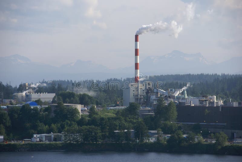 Pulp and Paper Mill Along Inside Passage Stock Image - Image of global ...