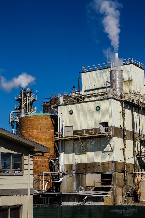 Pulp and paper mill, stock photo. Image of building, washington - 45067098
