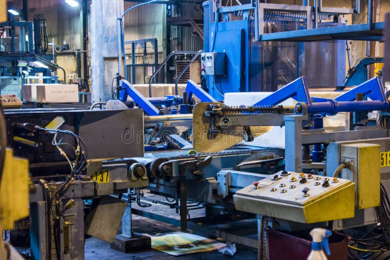 Pulp-and-paper Mill in Europe Stock Photo - Image of fabric, dryer ...