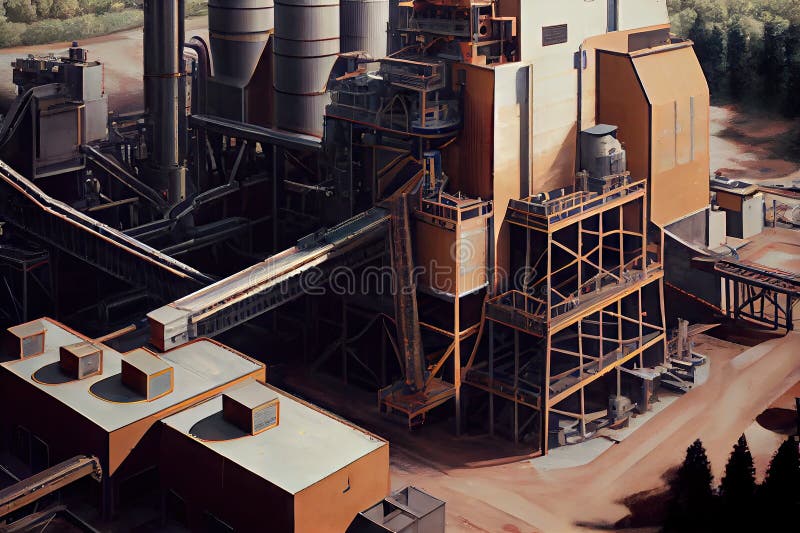 Conveyor Belts Moving Minerals in a Remote Iron Ore Mine Stock Image ...