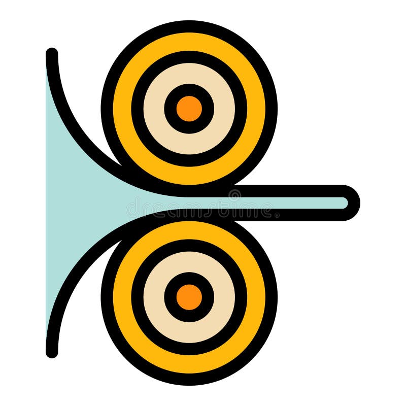 Pulp and Paper Process Icon Color Outline Vector Stock Vector ...