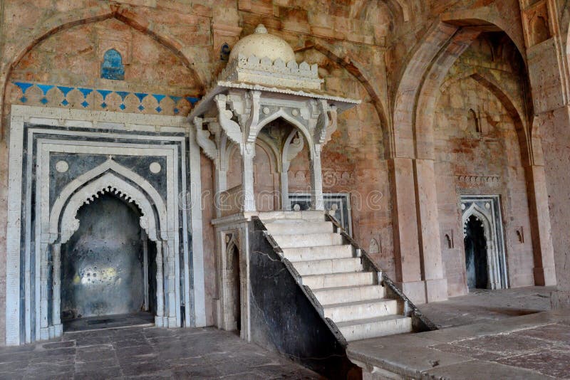 Pulpit or Minbar in Mosque stock photo. Image of madhya - 37565208