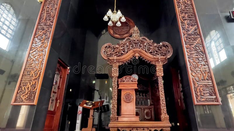 The Pulpit is for the Priest To Deliver the Friday Sermon in the Mosque ...