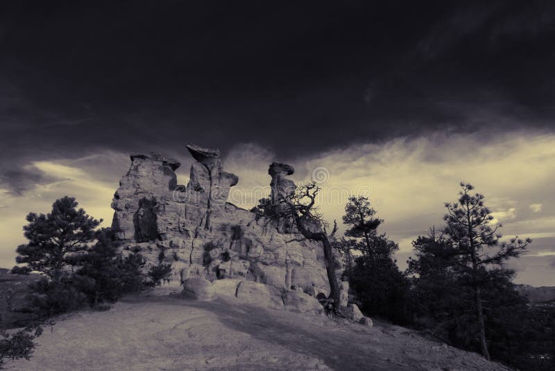 Pulpit Rock in Colorado Springs, Colorado Stock Photo - Image of ...