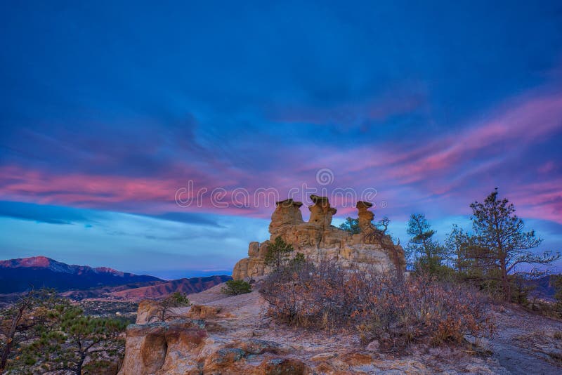 Pulpit Rock in Colorado Springs, Colorado Stock Image - Image of color ...