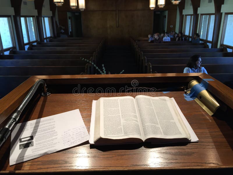 Pulpit View 1 stock photo. Image of church, gospel, jesus - 1432654