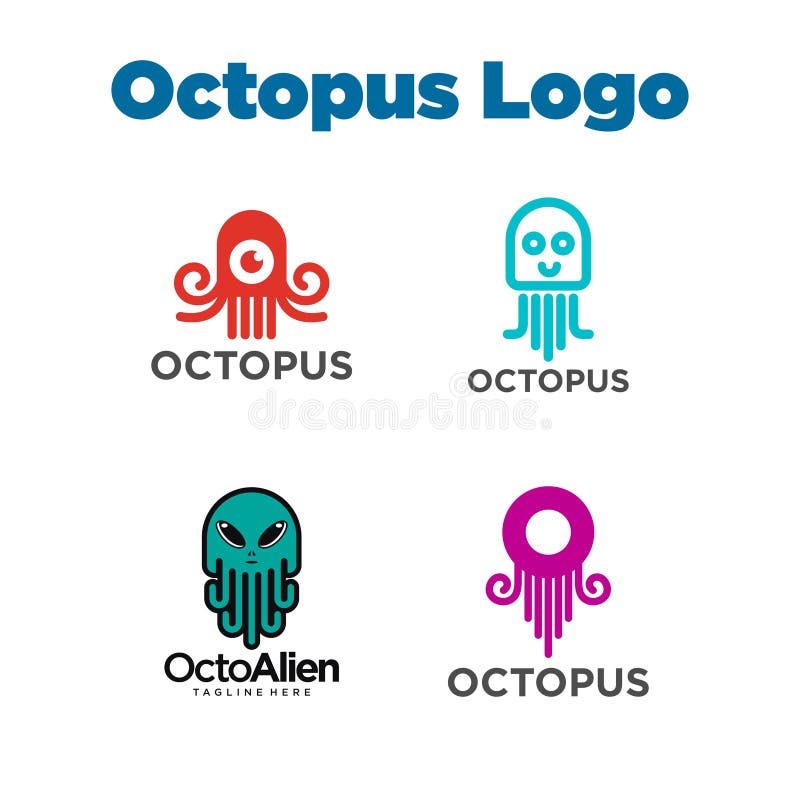 Pulpo Logo Template ilustración del vector. Ilustración de icono - 58788795