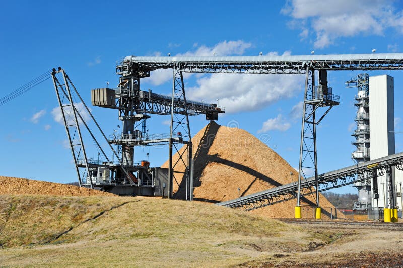 Pulpwood Processing Plant stock photo. Image of pulpwood - 38586580