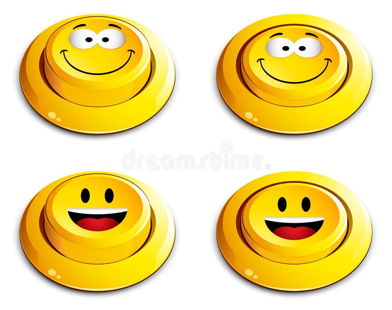 Pulsante del Emoticon illustrazione vettoriale. Illustrazione di ...