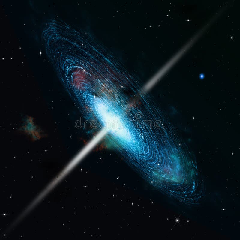 Pulsar Space Galaxy. 3d Illustration Stock Illustration - Illustration ...