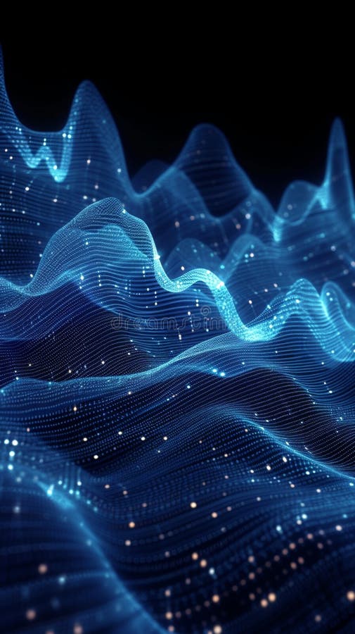 Pulsating Blue Wave Pattern Symbolizes the Life Affirming Rhythm of a ...