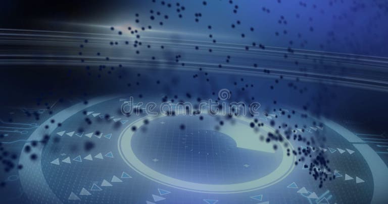 Pulsating Circular UI Element Pulsating in Interface Space, with ...