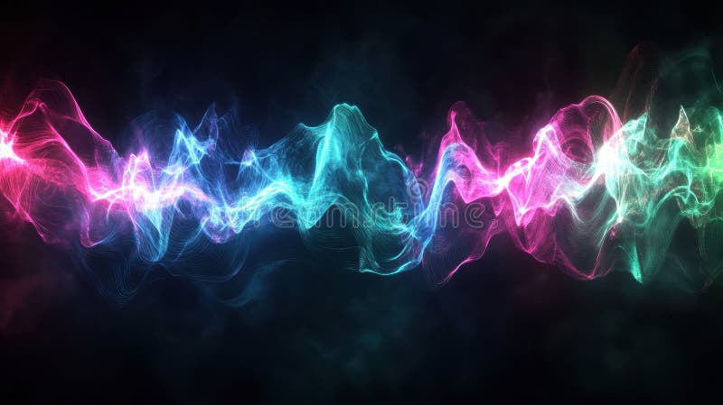 Pulsating 3D Neon Light Waves Creating a Dynamic Visual Experience in ...