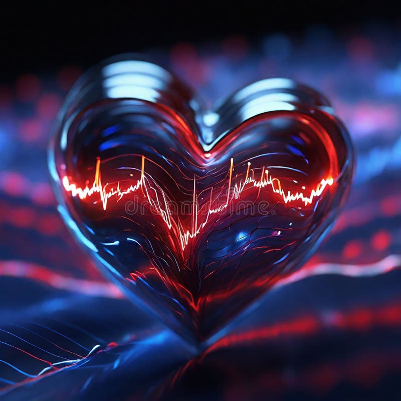 A Pulsating Digital Heart, Representing the Interconnectedness of ...