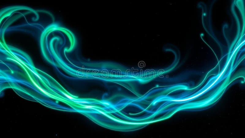 Pulsating Energy Streams in Interstellar Space Stock Illustration ...