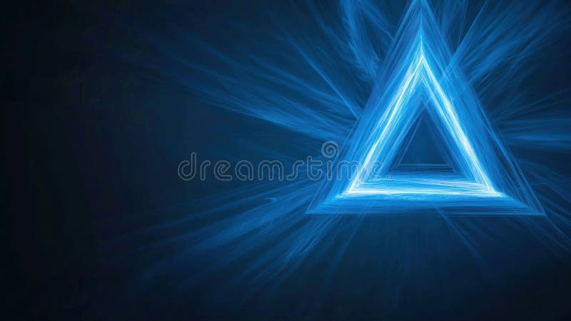 Pulsating Glowing Triangle Animation with Radiant Light Effects in Deep ...