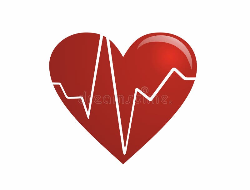 The pulsating heart stock illustration. Illustration of cardiogram ...