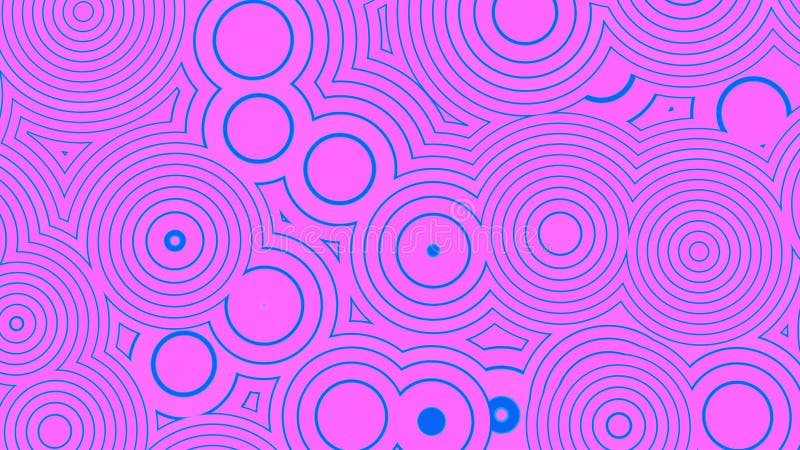 Pulsating Pattern of Circles and Rings on Colored Background. Design ...